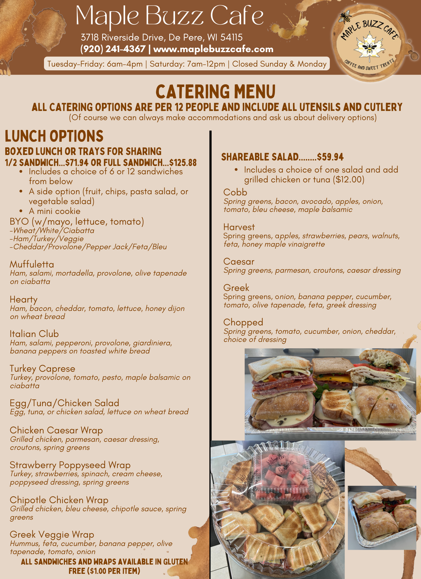 Catering – Maple Buzz Cafe